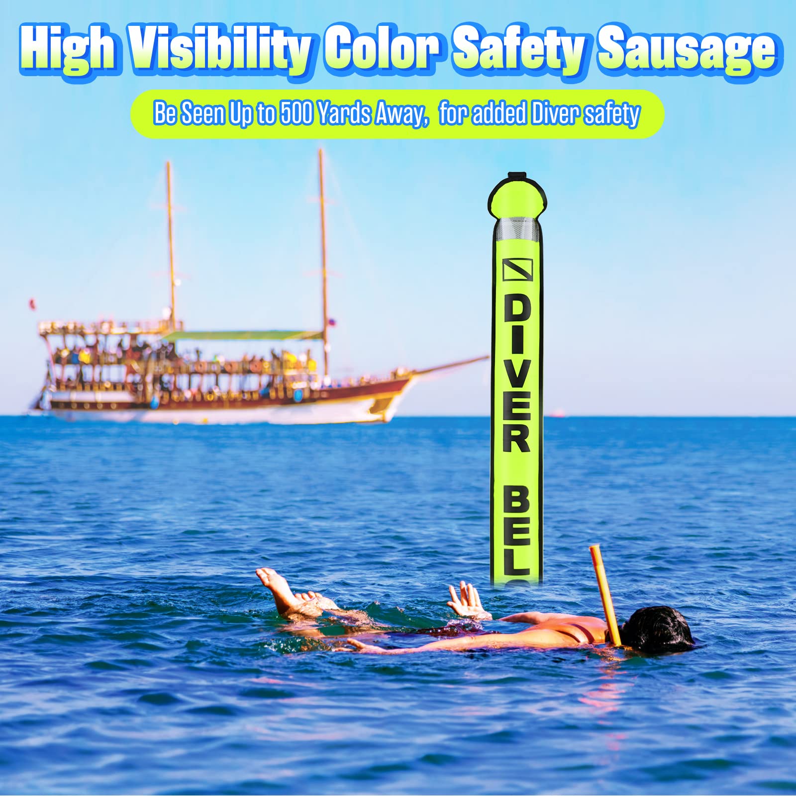 Snapklik.com : 6FT High Visible Diving Surface Marker Buoy (SMB ...