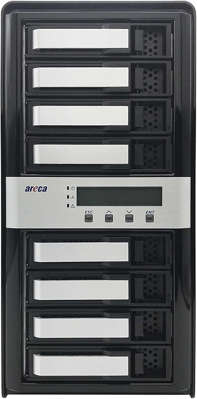 Amazon.com: Areca ARC-8050T3U-8 (8 Bay Thunderbolt 3 / USB 3.2 Gen 2 ...