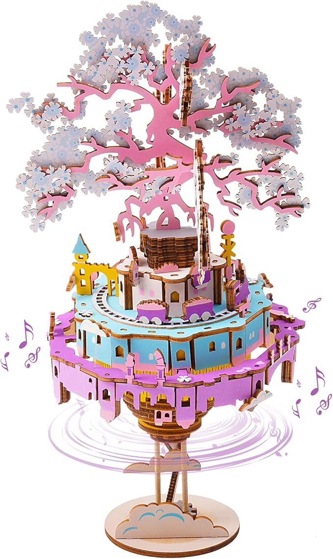 Amazon.com: RoWood 3D Puzzles for Adults, Music Box Wooden Model Kits ...