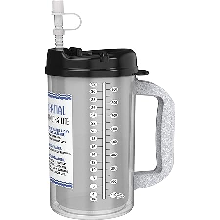 Amazon.com: 32 oz Double Wall Insulated Hospital Mug - Cold Drink Mug ...