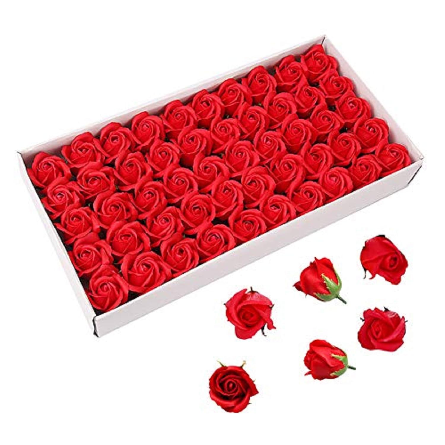 Amazon.com : 50PCS Soap Rose Flower - Flora Scented Soap Rose Flower ...
