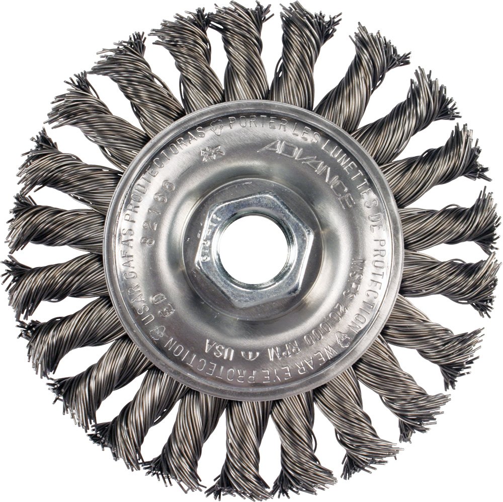 PFERD 82295 Power Knot Wire Wheel Brush with Full Cable Twist, Threaded ...