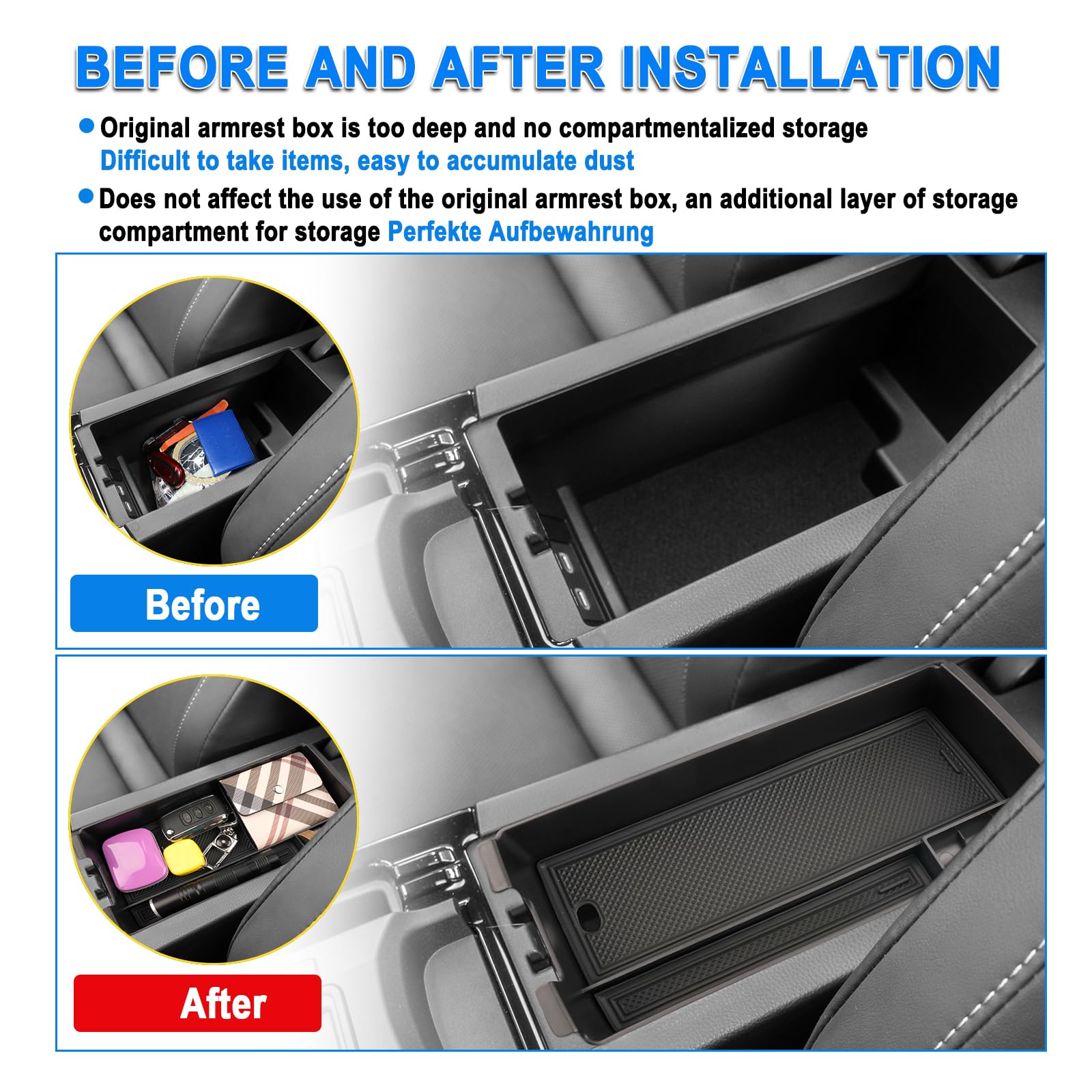 Snapklik.com : SHAOHAO For 2025 2026 Toyota Prius Console Organizer ...