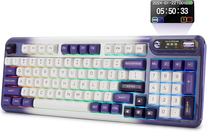 KZZI Z98 Mechanical Keyboard, Hot Swap Gasket Wireless Gaming Keyboard ...