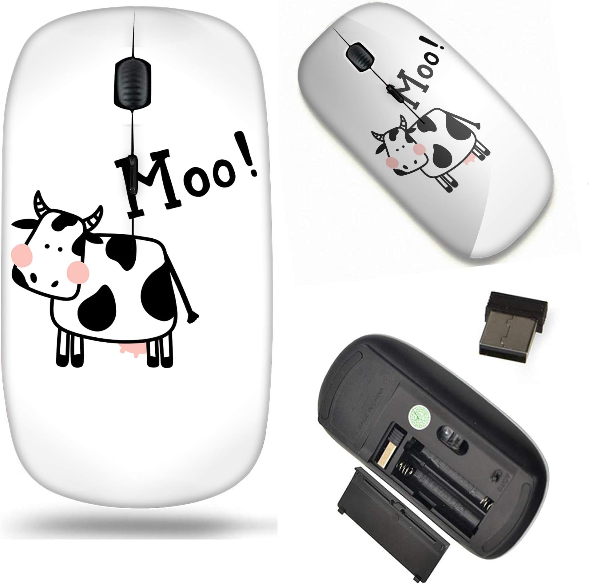 Amazon.com: 2.4G Wireless Mouse with Cute Pattern Design for All ...