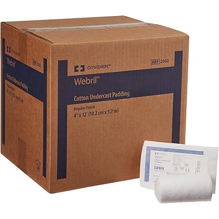 Amazon.com: COVIDIEN Cast Padding Undercast WEBRIL 4" X 4 Yard Cotton ...