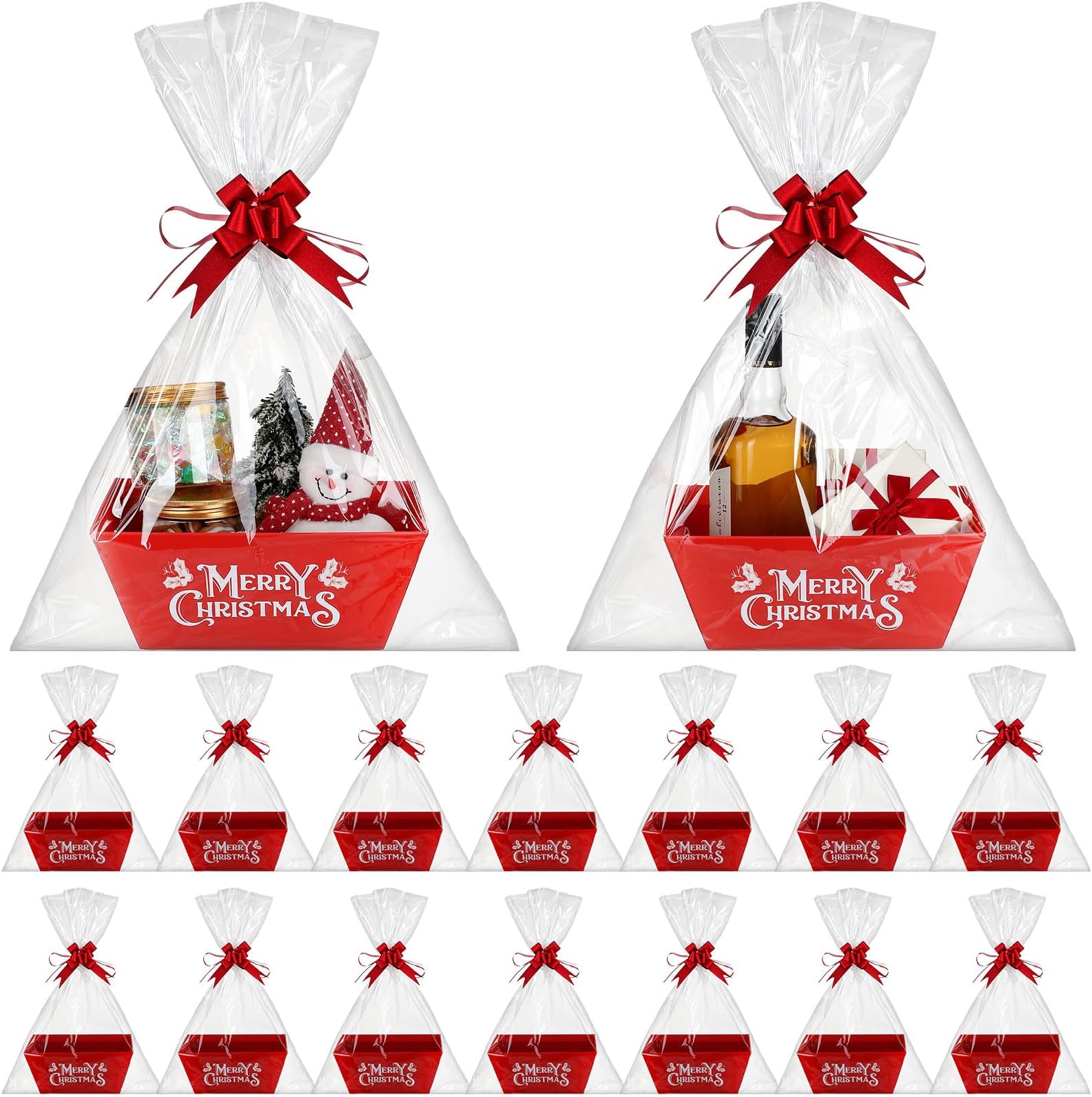 Amazon.com: Cholemy 72 Pcs Christmas Basket for Gifts Empty 10 x 8 Inch ...