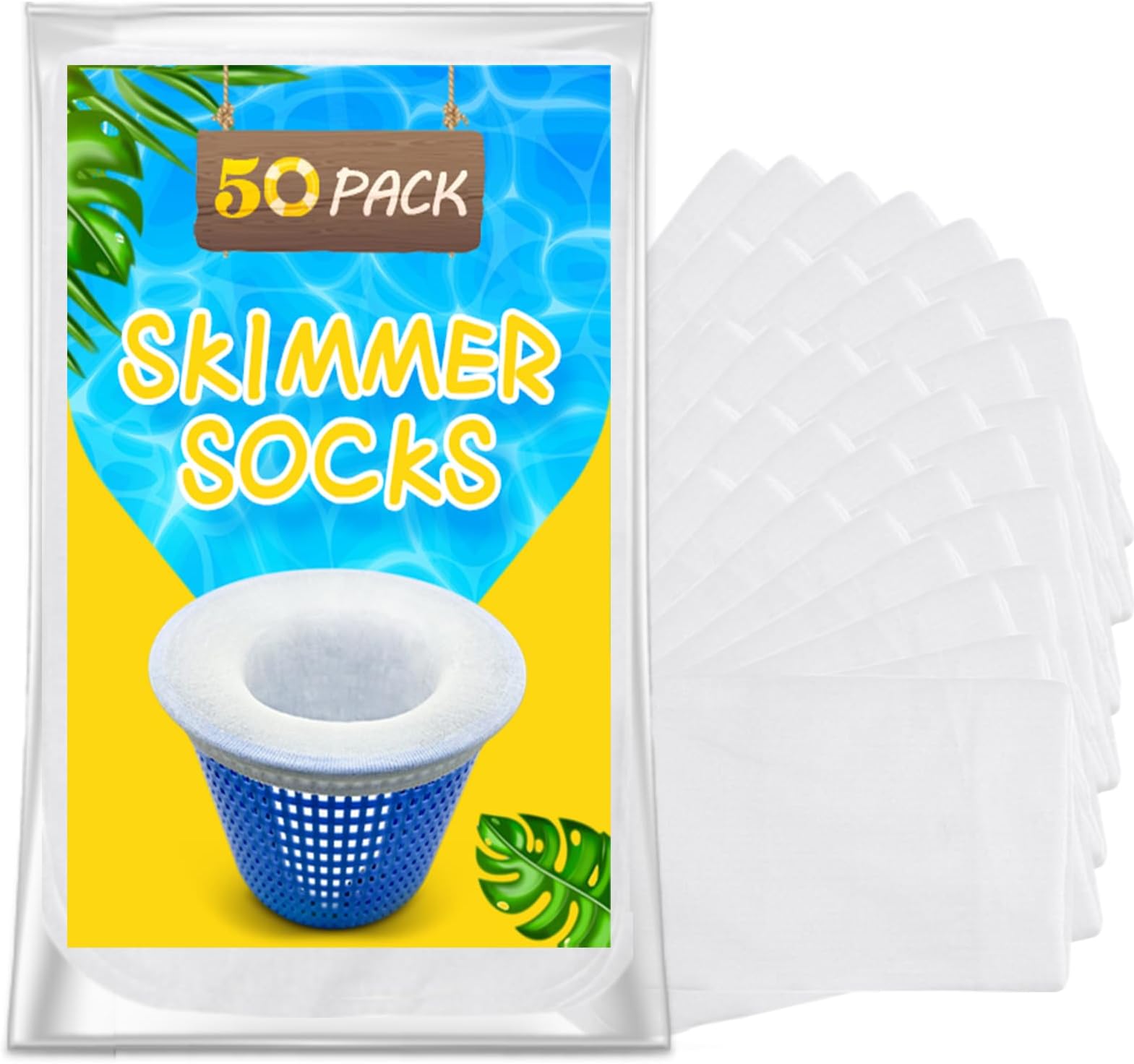 Amazon.com : 10-Pack of Pool Skimmer Socks Reusable - Excellent Savers ...