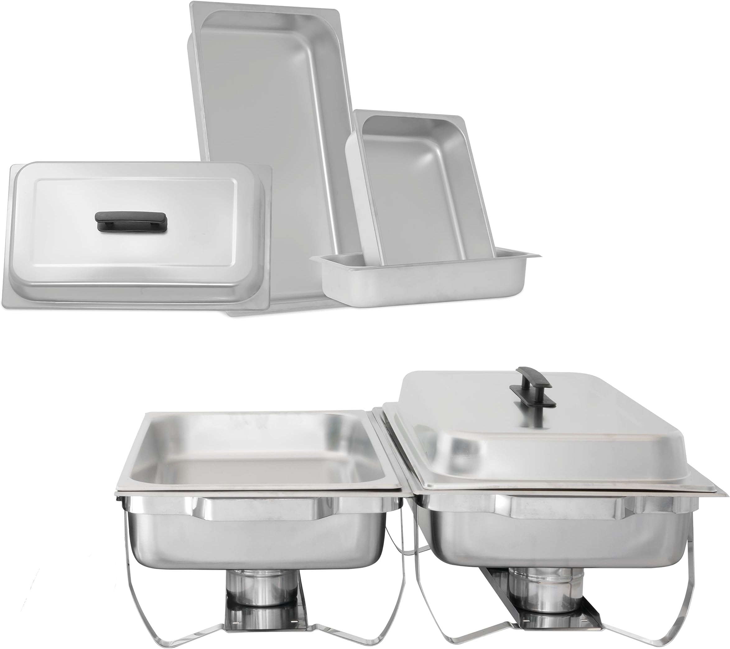 Amazon.com: ALPHA LIVING 70012-Gray 2 Pack 8QT Chafing Dish High Grade ...