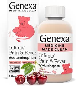 Amazon.com: Genexa Infants’ Clean Pain & Fever Acetaminophen, Dye Free ...