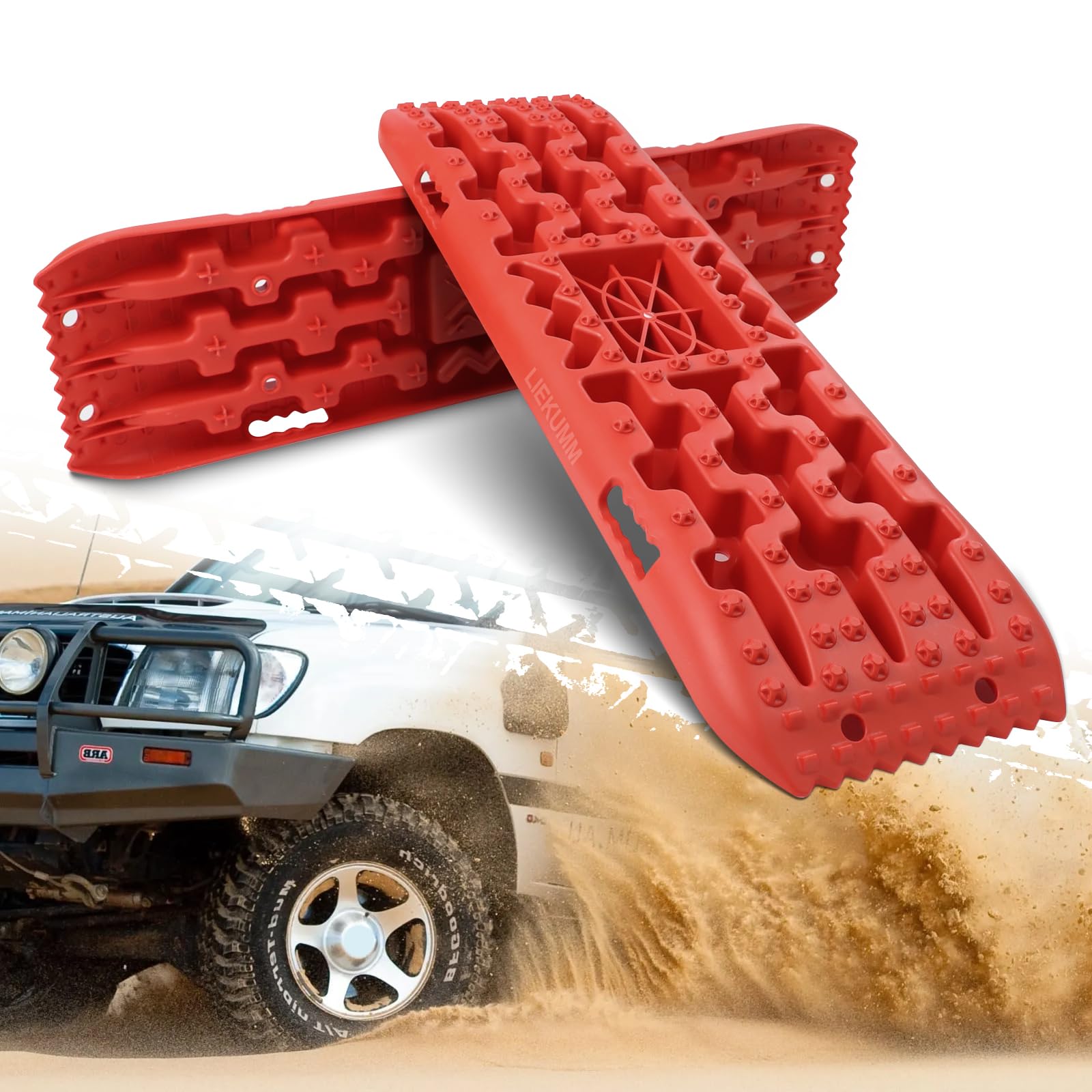 LIEKUMM 2PCS Traction Boards with Jack Lift Base, Heavy Duty Recovery ...