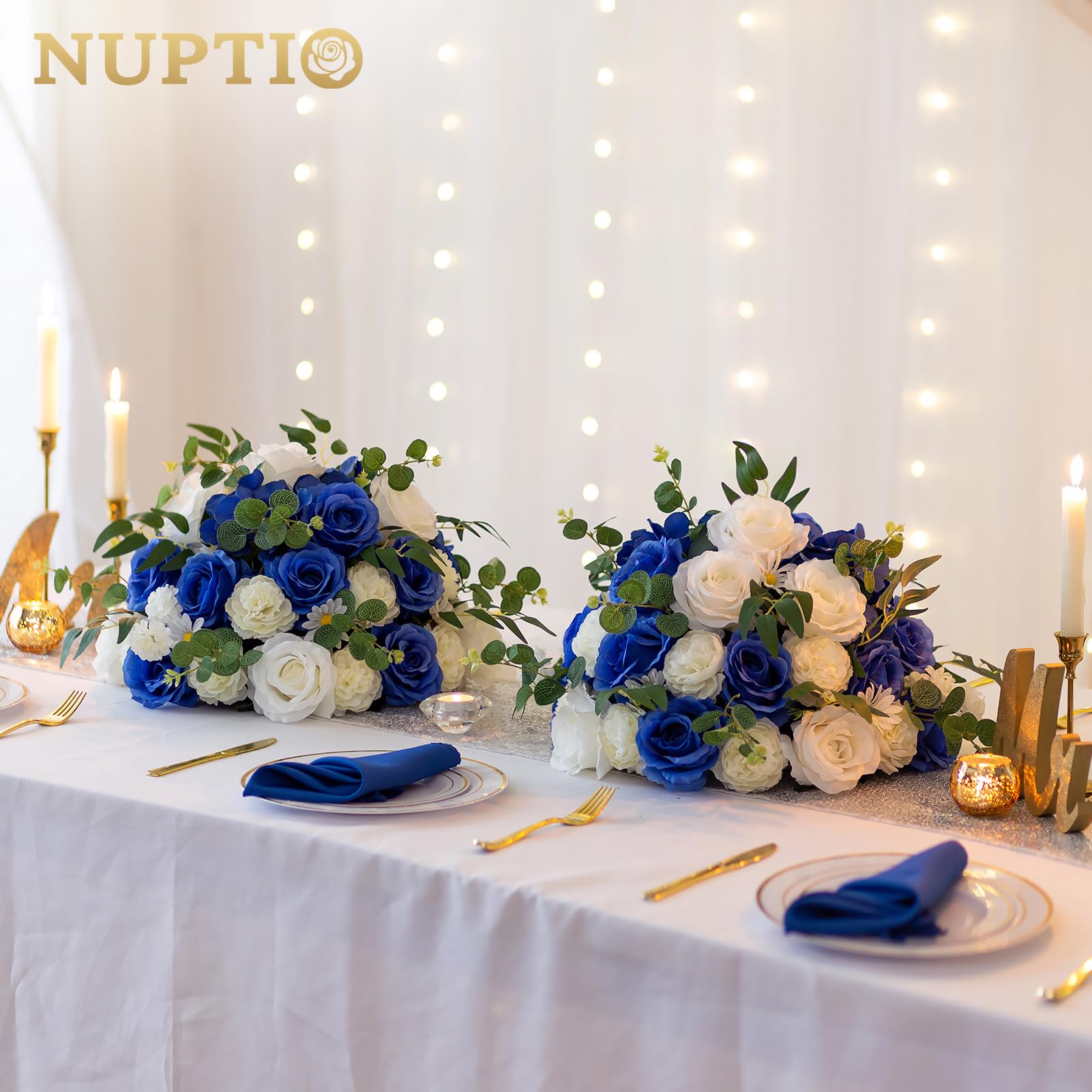 Royal Blue And White Wedding Centerpieces Butterfly Centerpieces In