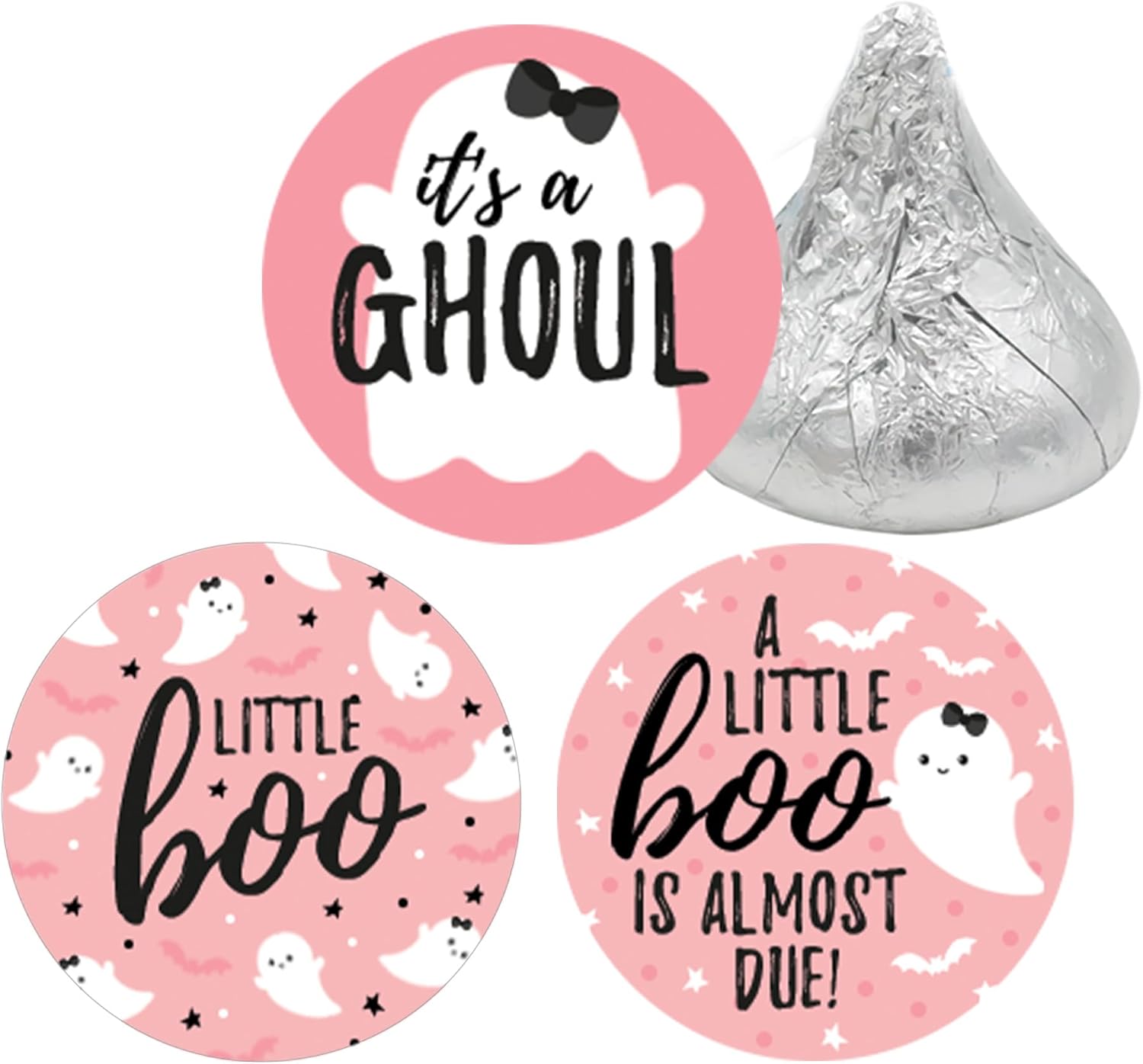 Amazon.com: Pink A Little Boo is Almost Due Girl Baby Shower Chocolate ...