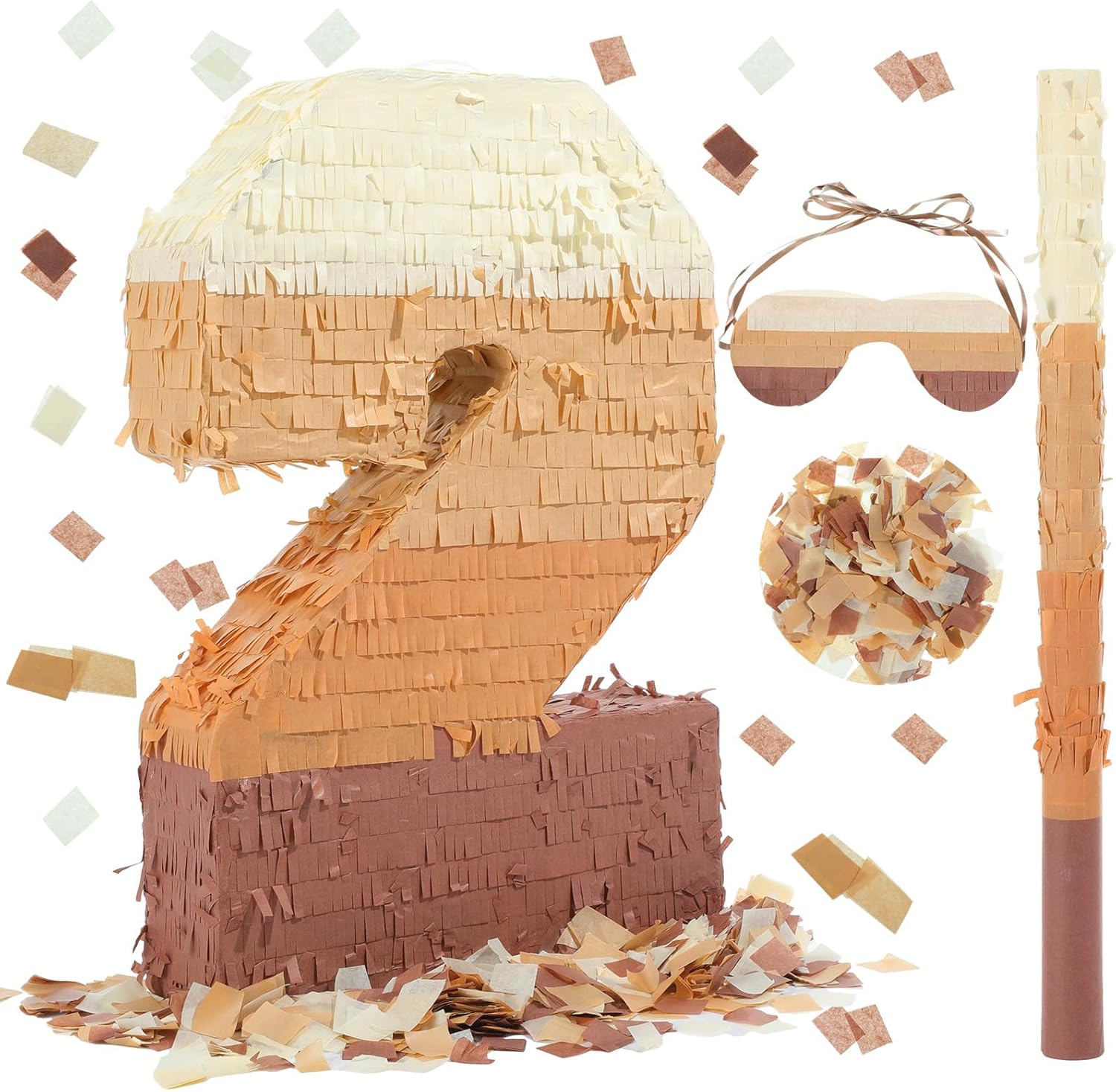 Amazon.com: Hollowfly Number Pinata Birthday Pinata Boho Pinata ...