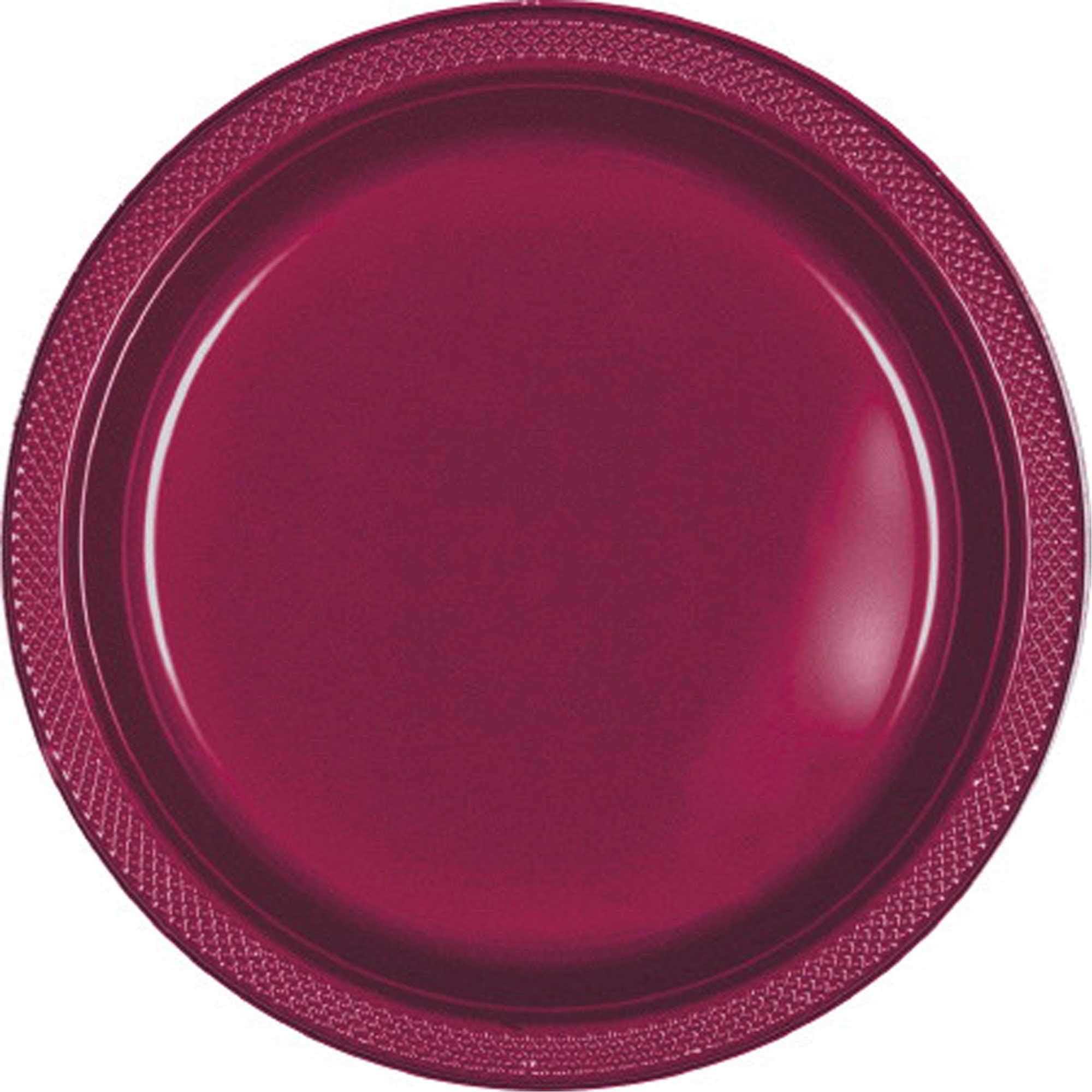 Amazon.com: Vibrant Round Bright Pink Plastic Plates - 9" (10 Packs of ...