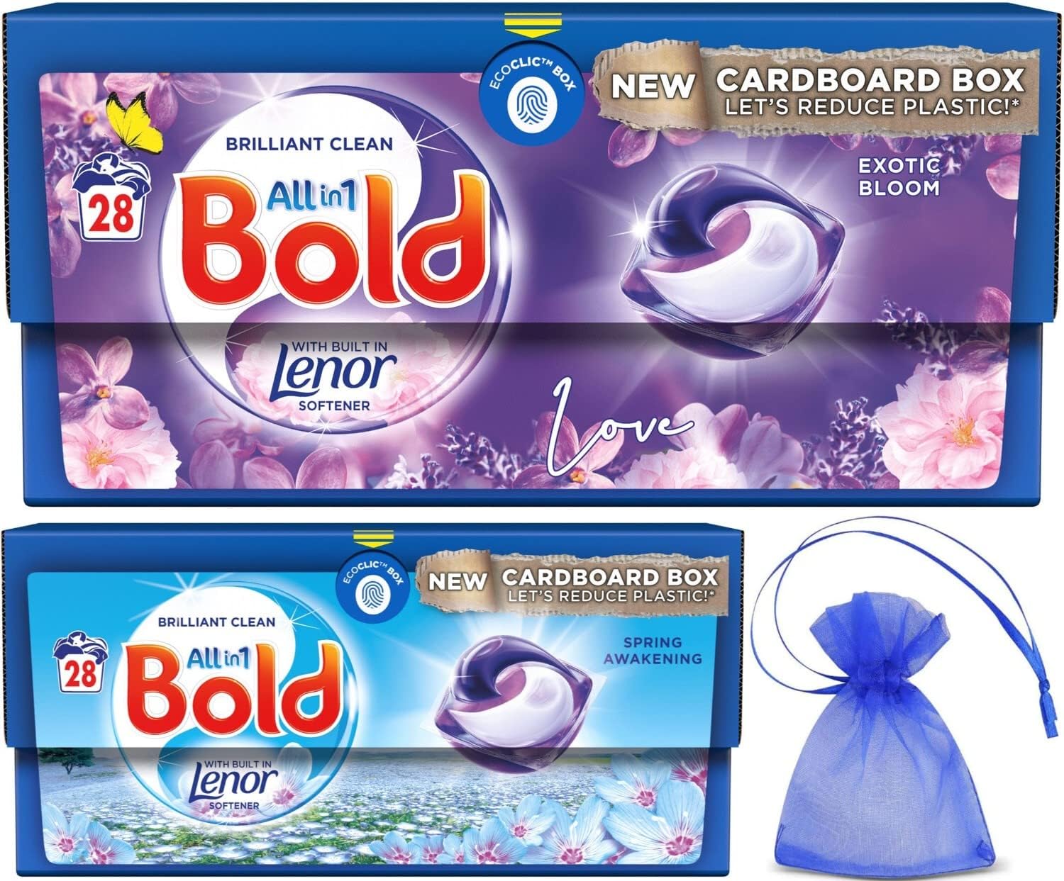 Bold All-in-1 Pods Laundry Washing Capsules with Build in Lenor ...