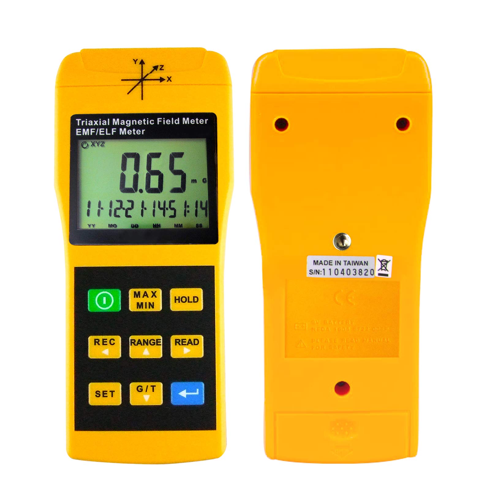 Buy Tri-Axis ELF/EMF Digital Magnetic Field Strength Meter 30Hz to ...