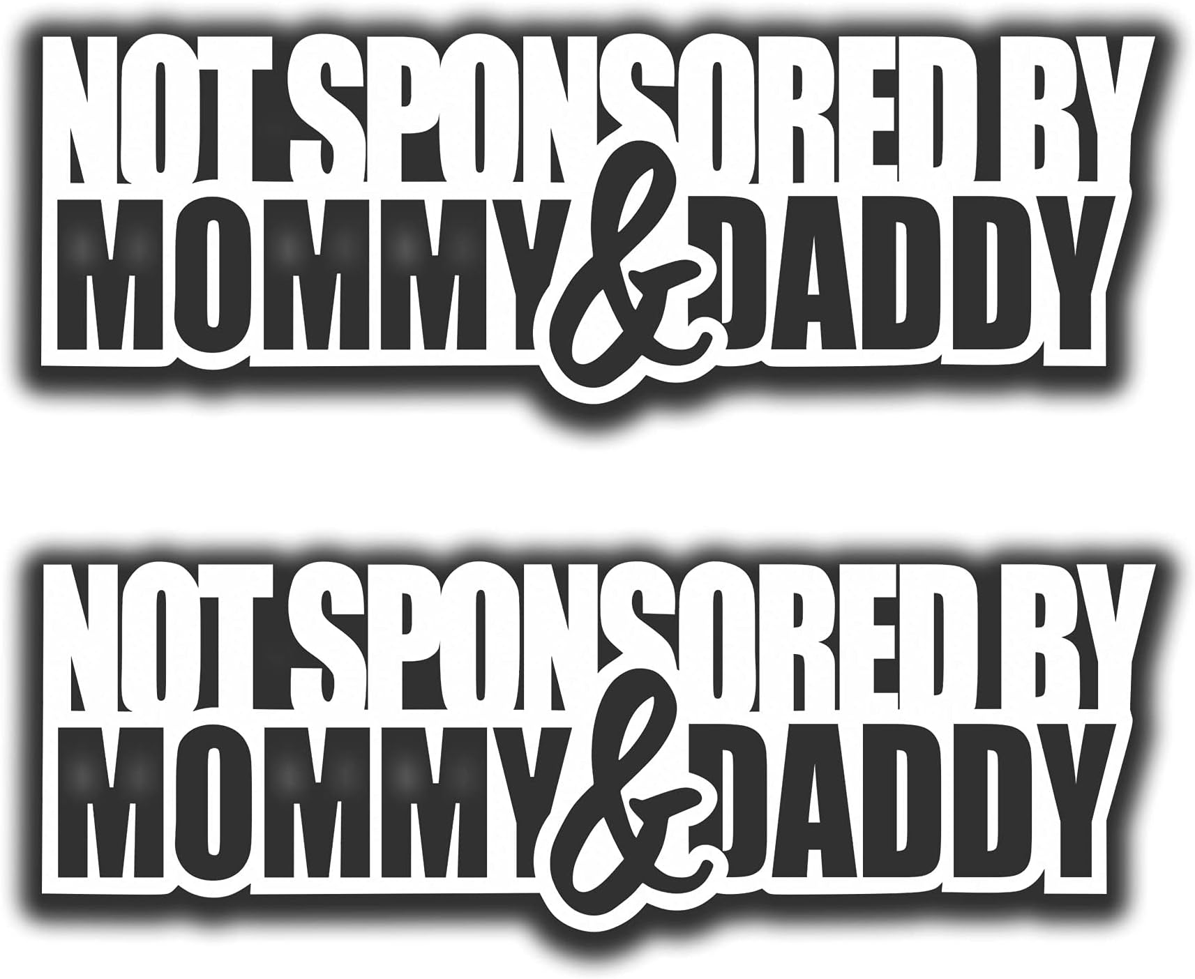 Amazon.com: PLU Not Sponsored by Mommy and Daddy Black Funny Decal ...