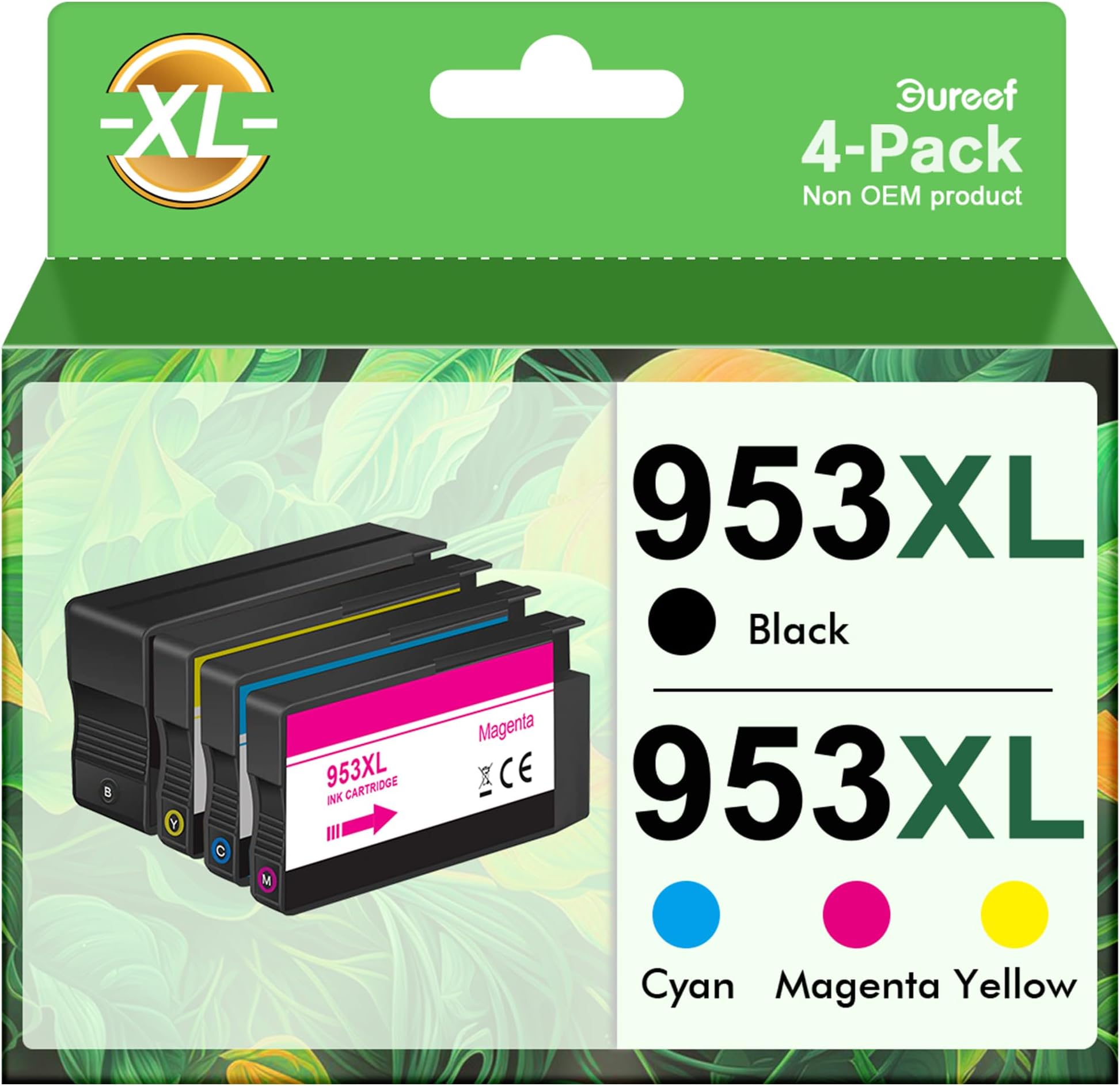 HP 3HZ52AE 953XL High Yield Original Ink Cartridges, Black/Cyan/Magenta ...