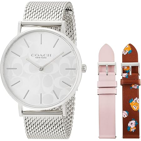 Amazon | [コーチ] 腕時計 PERRY ペリー シルバー 文字盤 ステンレススチール クォーツ 36MM Watch ...