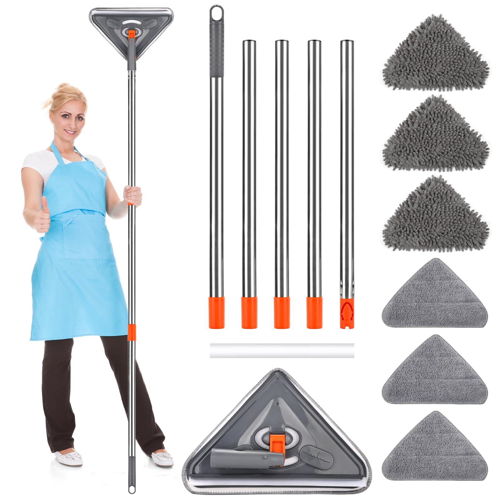 Amazon.com: 85 Inch Wall Mop Wall Cleaner with Long Handle, 360 ...