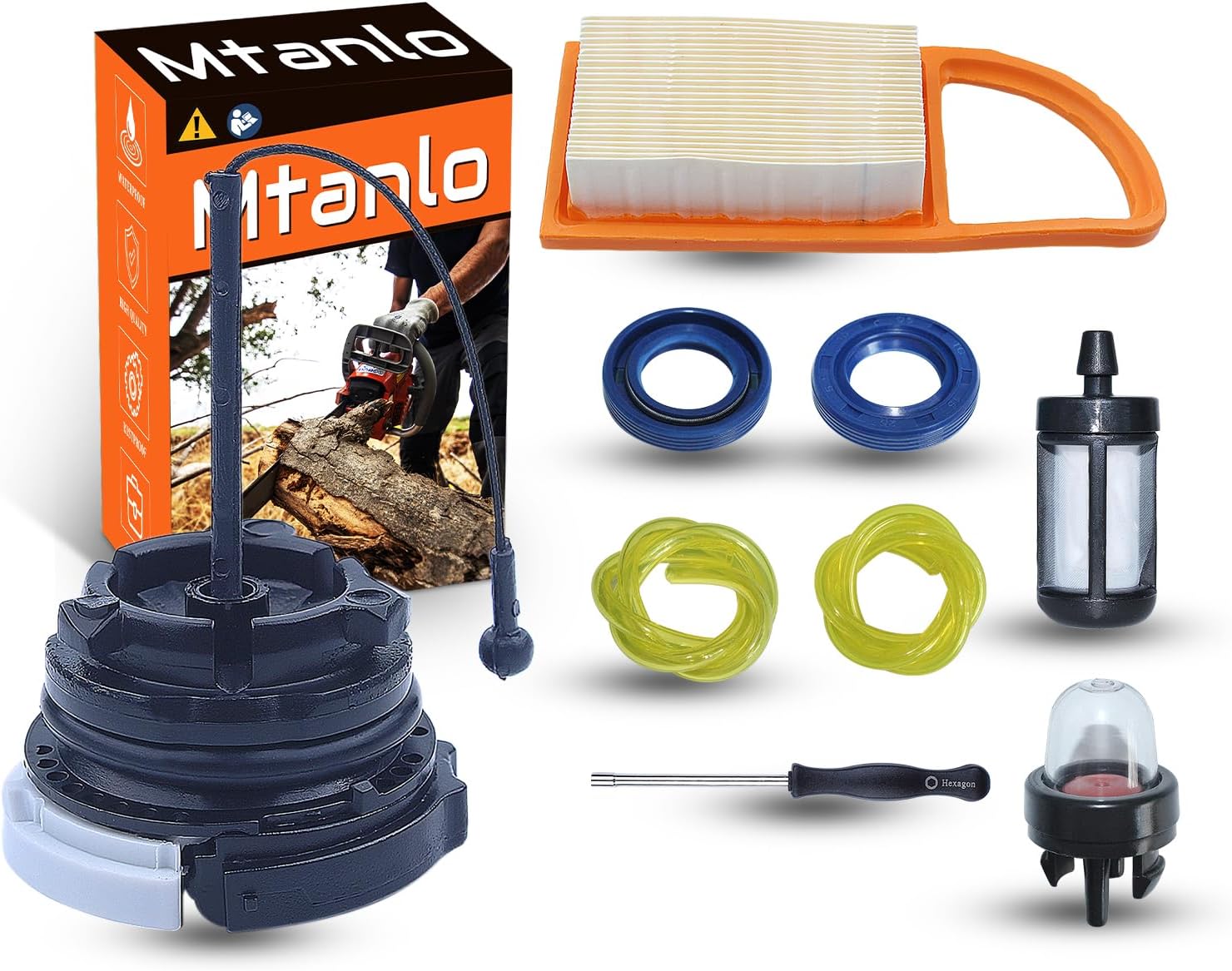 Amazon.com: Mtanlo Air Fuel Filter Line Hose For Stihl BR500 BR550 ...