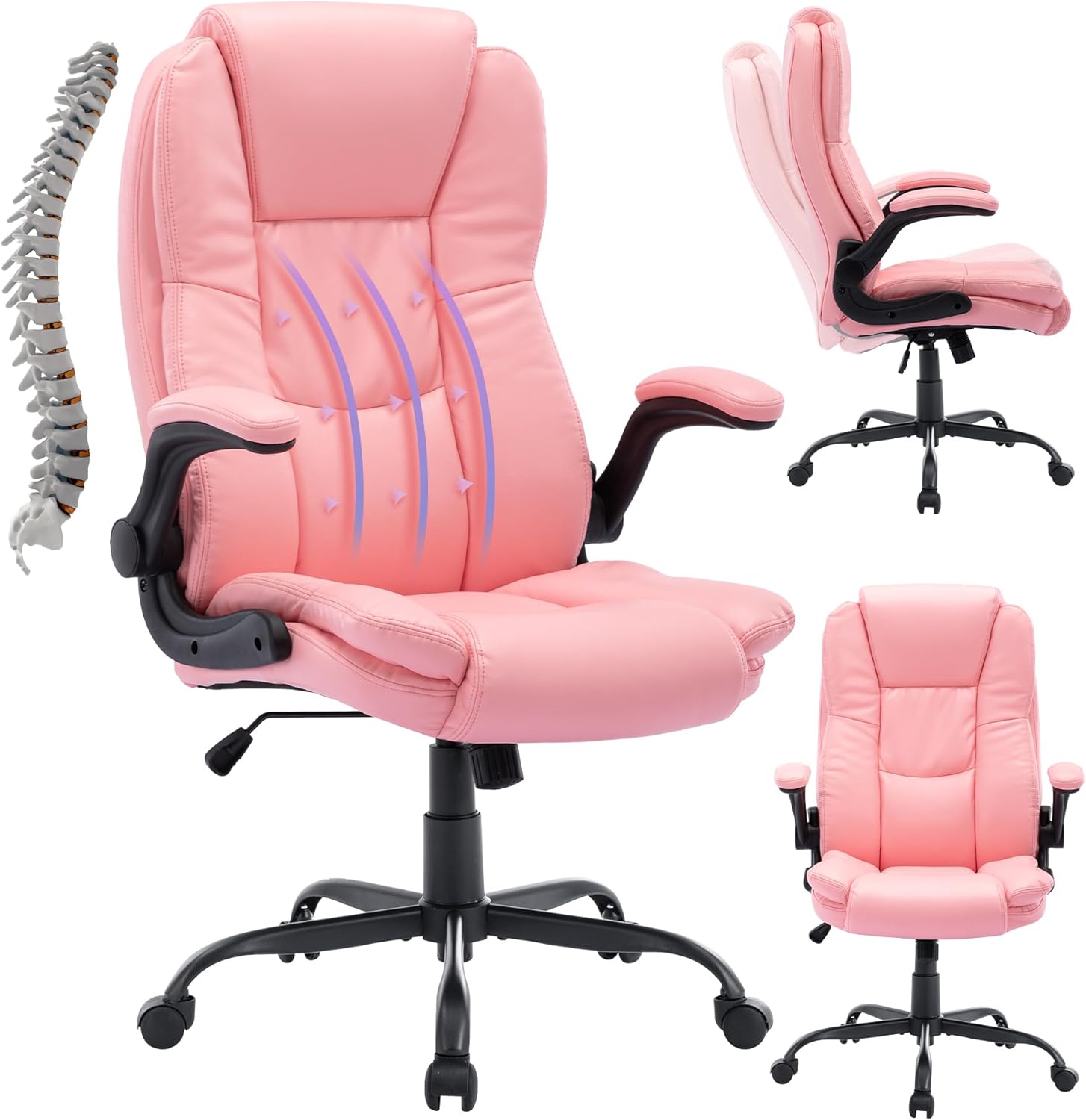 Amazon.com: GNMLP2020 Pink Office Chair,High Back Executive Office ...