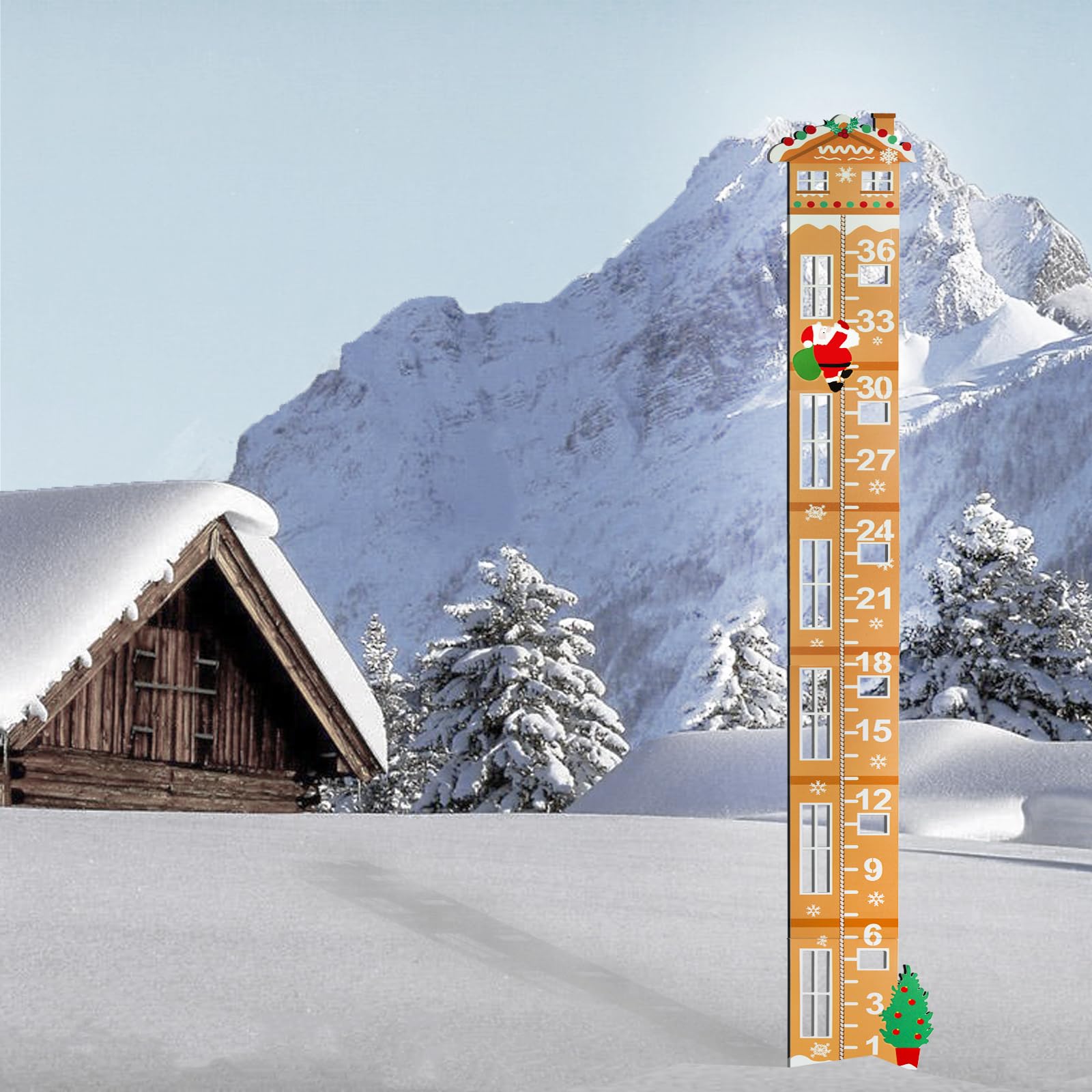 Snapklik.com : 36 Inch Extra Large Snow Gauge Outdoor, Christmas Iron ...