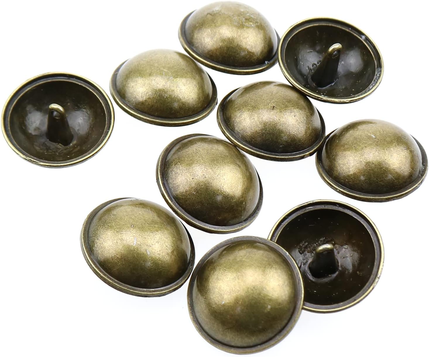 Amazon.com: ZYAMY 10pcs Bronze Mushroom Domed Buttons Antique Brass ...