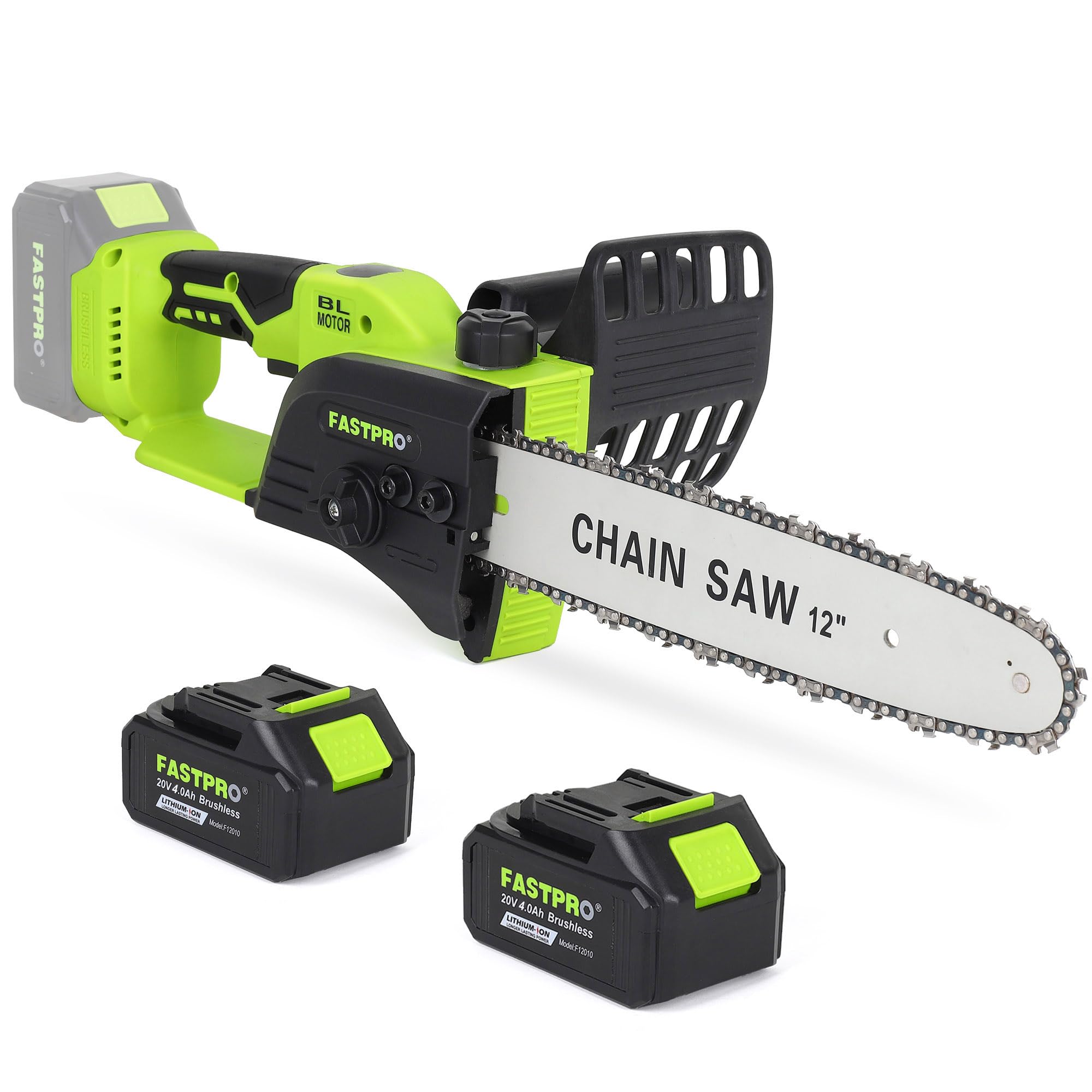 Snapklik.com : FASTPRO 12" Cordless Chainsaw, 20V 4.0Ah Brushless Chain ...