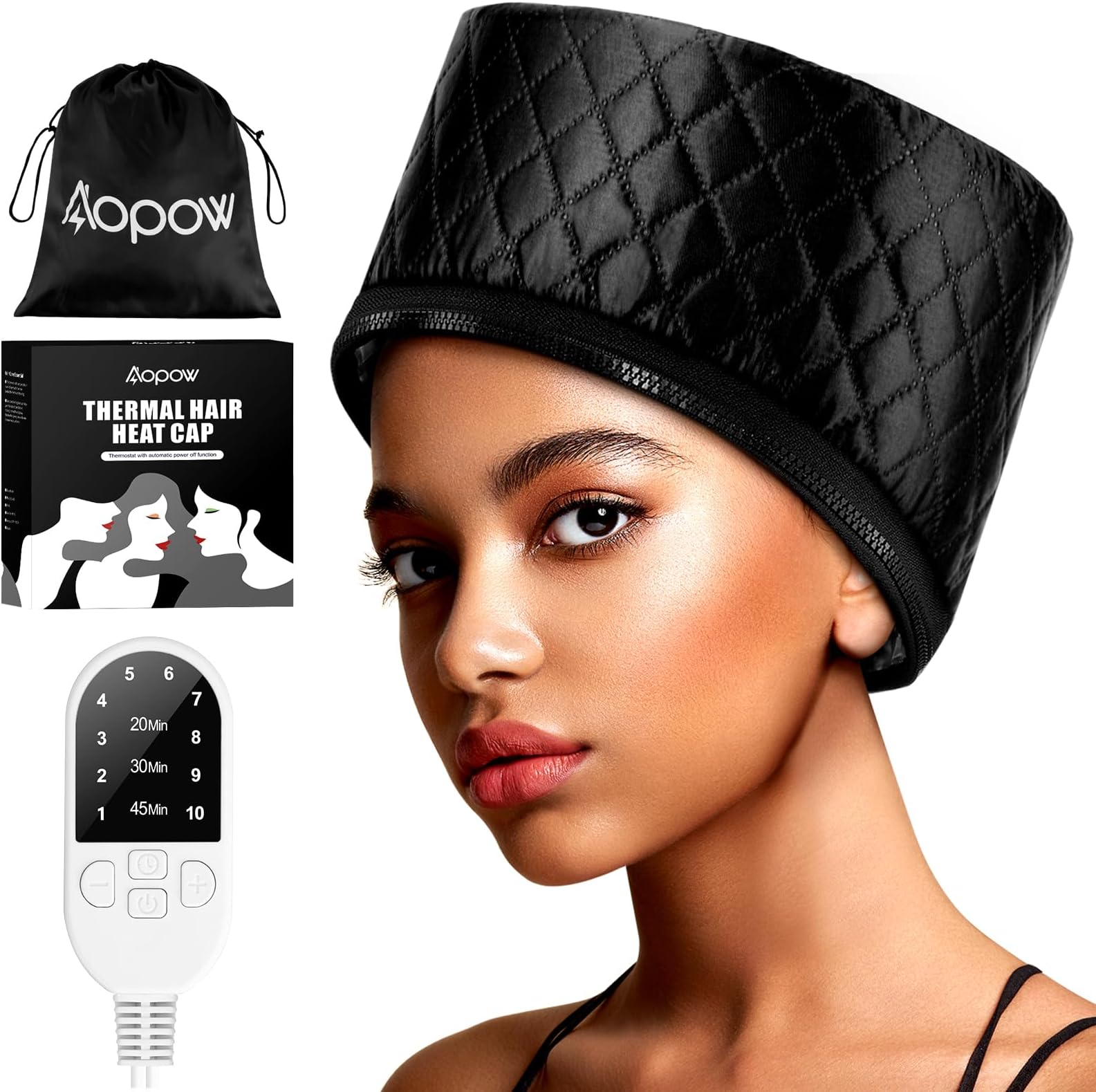 Amazon.com: Heat Cap for Deep Conditioning: 10-Level Heats Up Quickly 3 ...