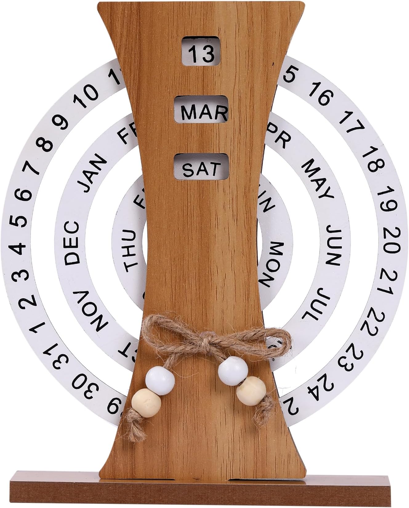 Amazon.com : Aovdy Perpetual Calendar, Wooden Disc Perpetual Desk ...