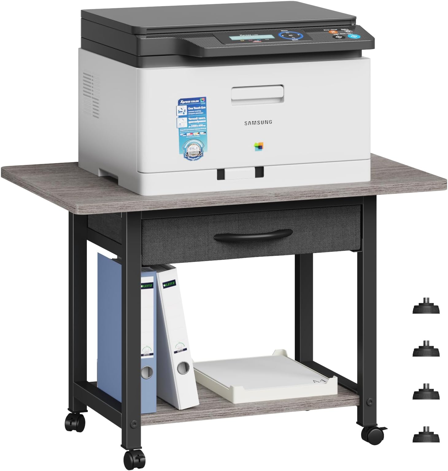 Amazon.com: YAOHUOO 22"x15" Large Printer Stand with Storage Drawer and ...