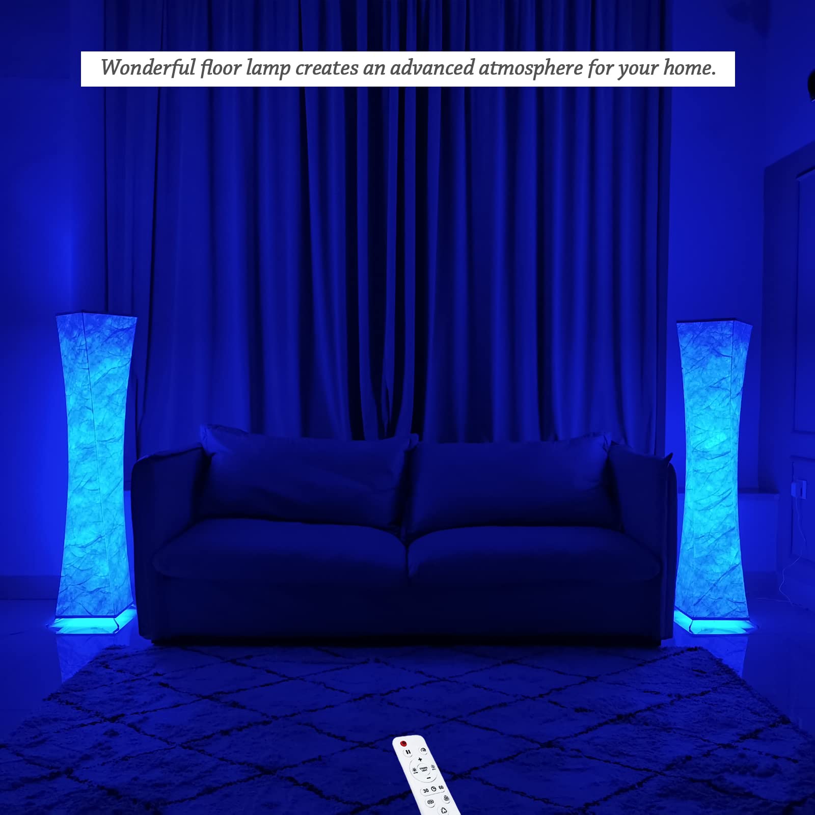 Pehtini Floor Lamp for Bedroom 51" LED Floor Lamp Corner Floor Lamp RGB ...