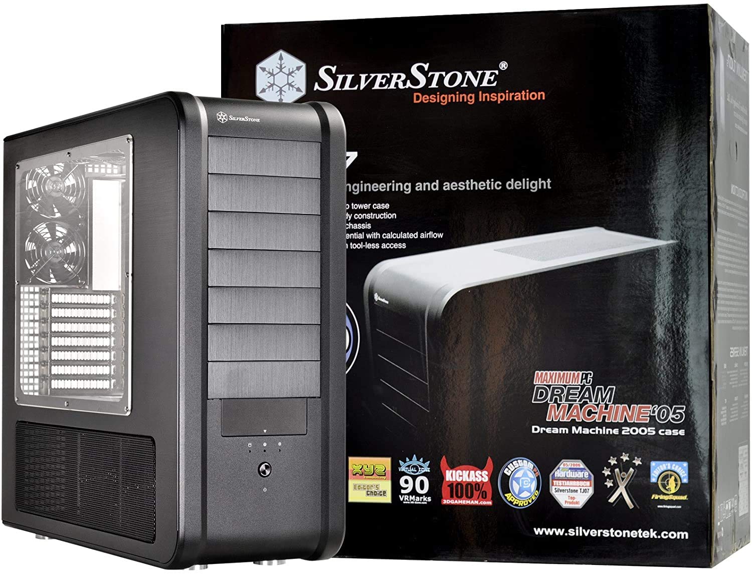 Silverstone Technology Atx Aluminum Tower Case In Black Tj07b W ...