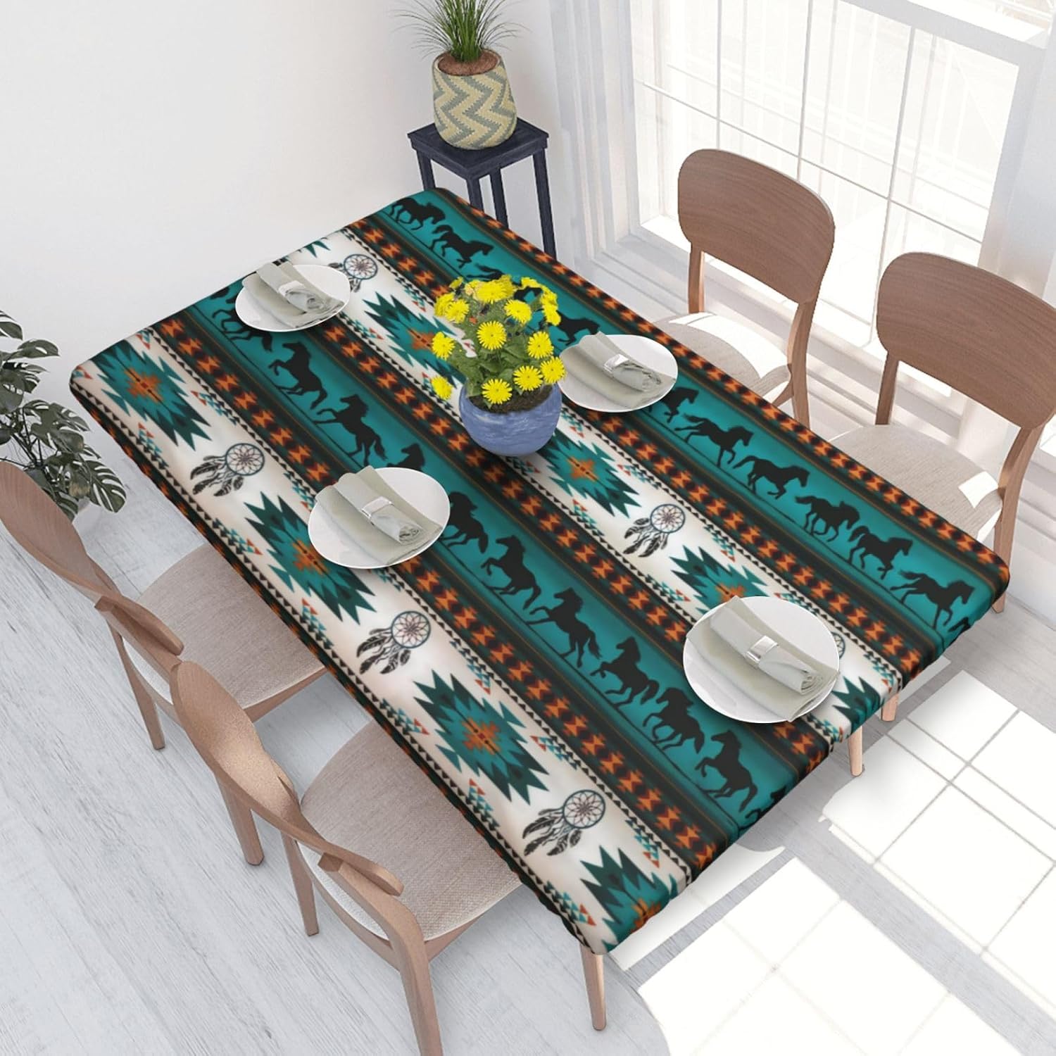 Amazon.com: ASYG Indian Native American Rectangle Tablecloth Retro ...