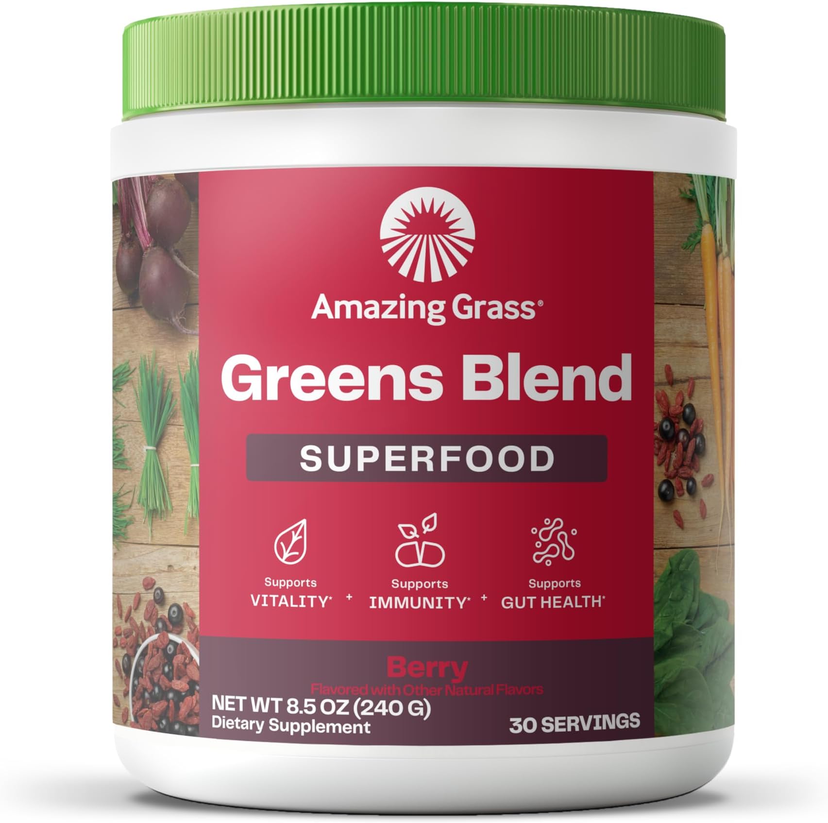 Amazon.com: Rewind Greens - Super Greens Powder - Delicious Green Juice ...