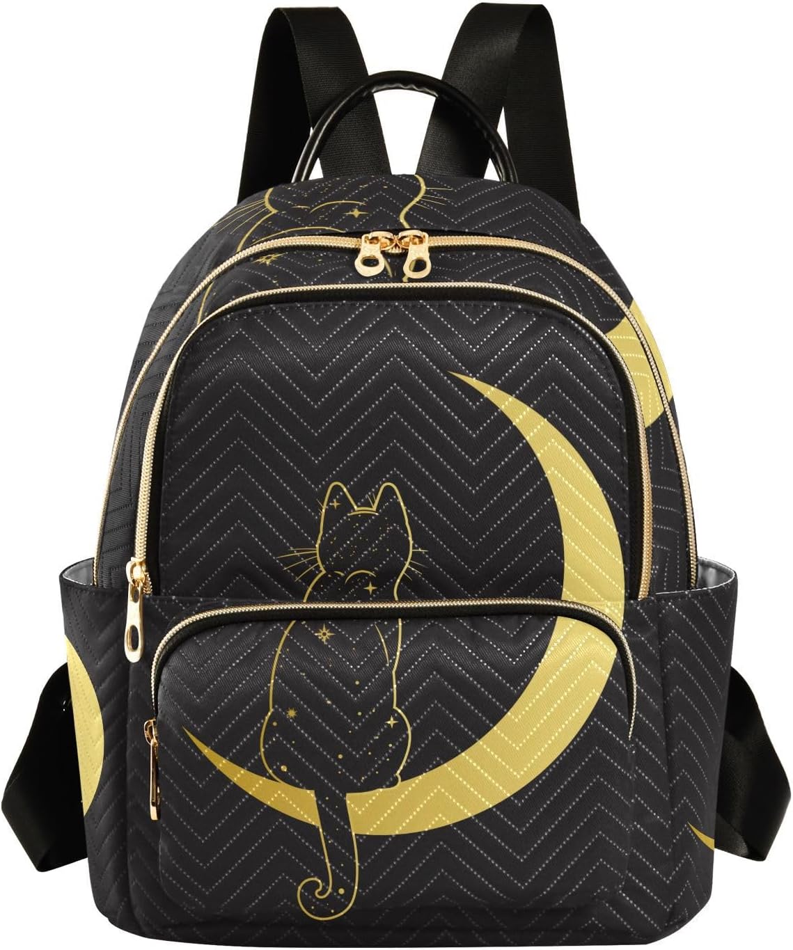 Amazon.com: ALAZA Cute Cat Crescent Moon Small Backpack Purse for Women ...