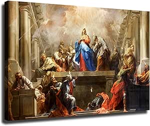 Amazon.com: Pentecost By Jean Restout II Poster Printing Canvas ...