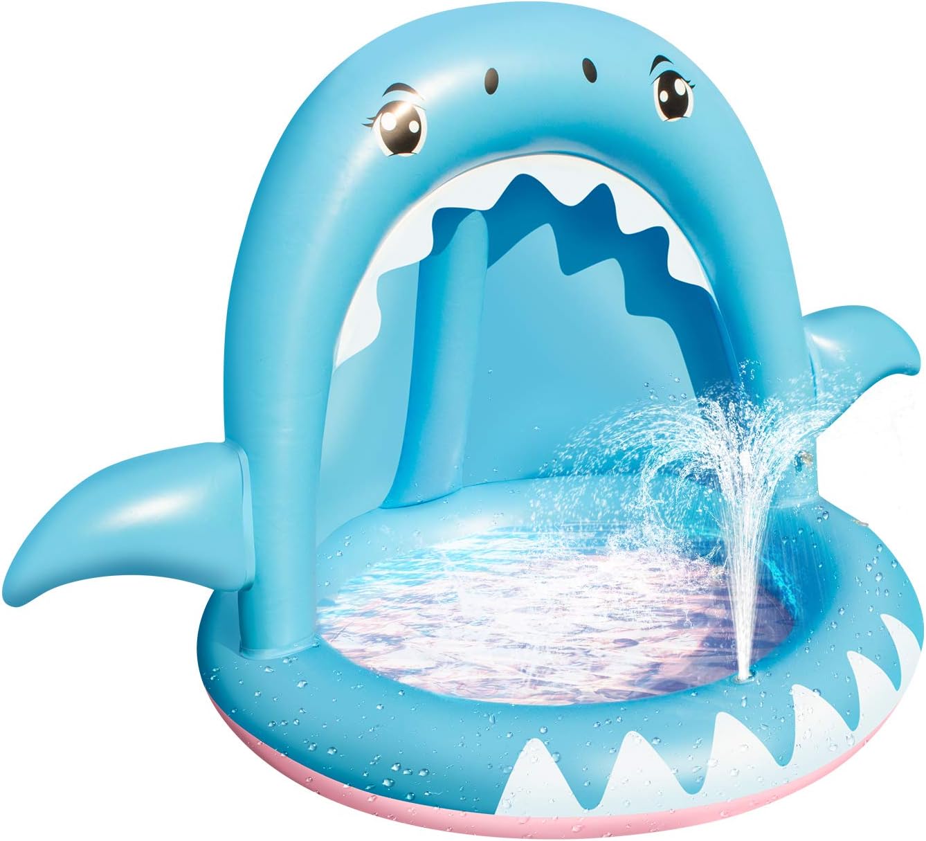 Amazon.com: Baby Pool,Shark Sprinkler Inflatable Kiddie Pool for ...