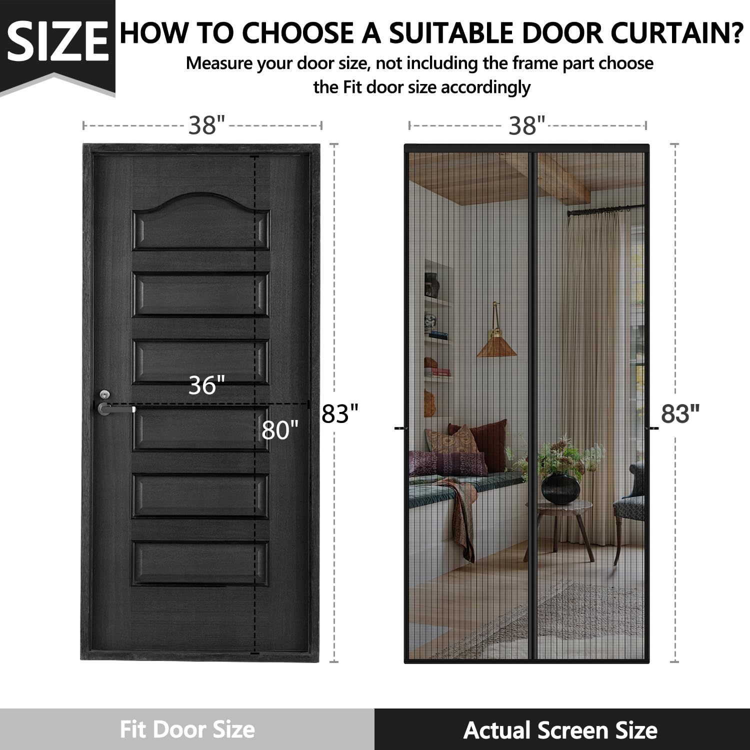 Snapklik.com : Hommtina Magnetic Screen Door Mesh Screen Doors, Door ...