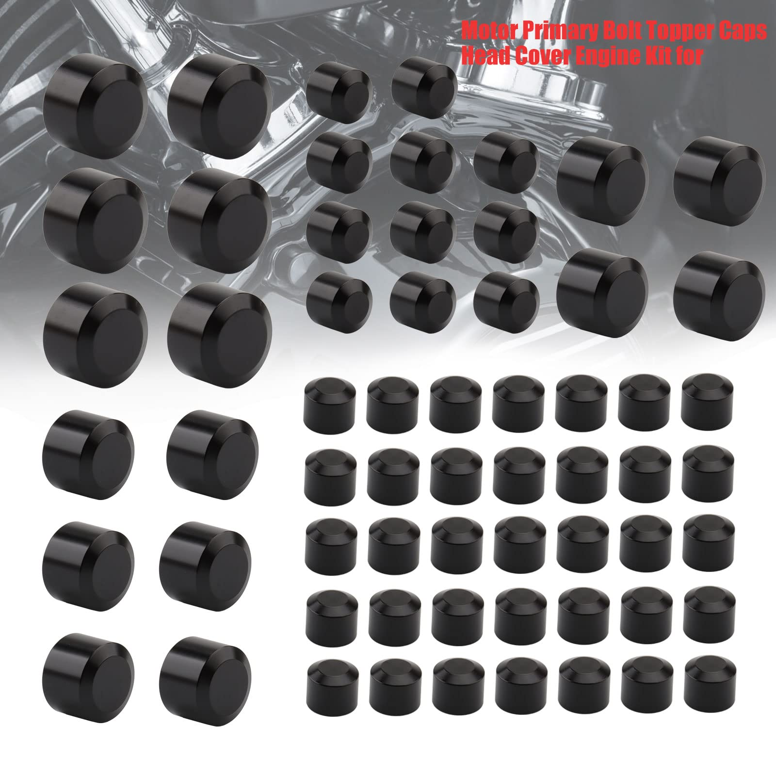 Snapklik.com : Motorcycle Bolt Covers Head Bolt Toppers Caps Kit For ...