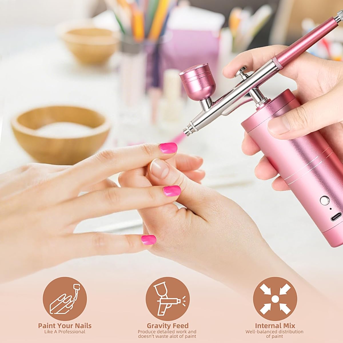 $5/mo - Finance IELJYEQ Airbrush Cake Cordless Makeup Kit, Cordless ...