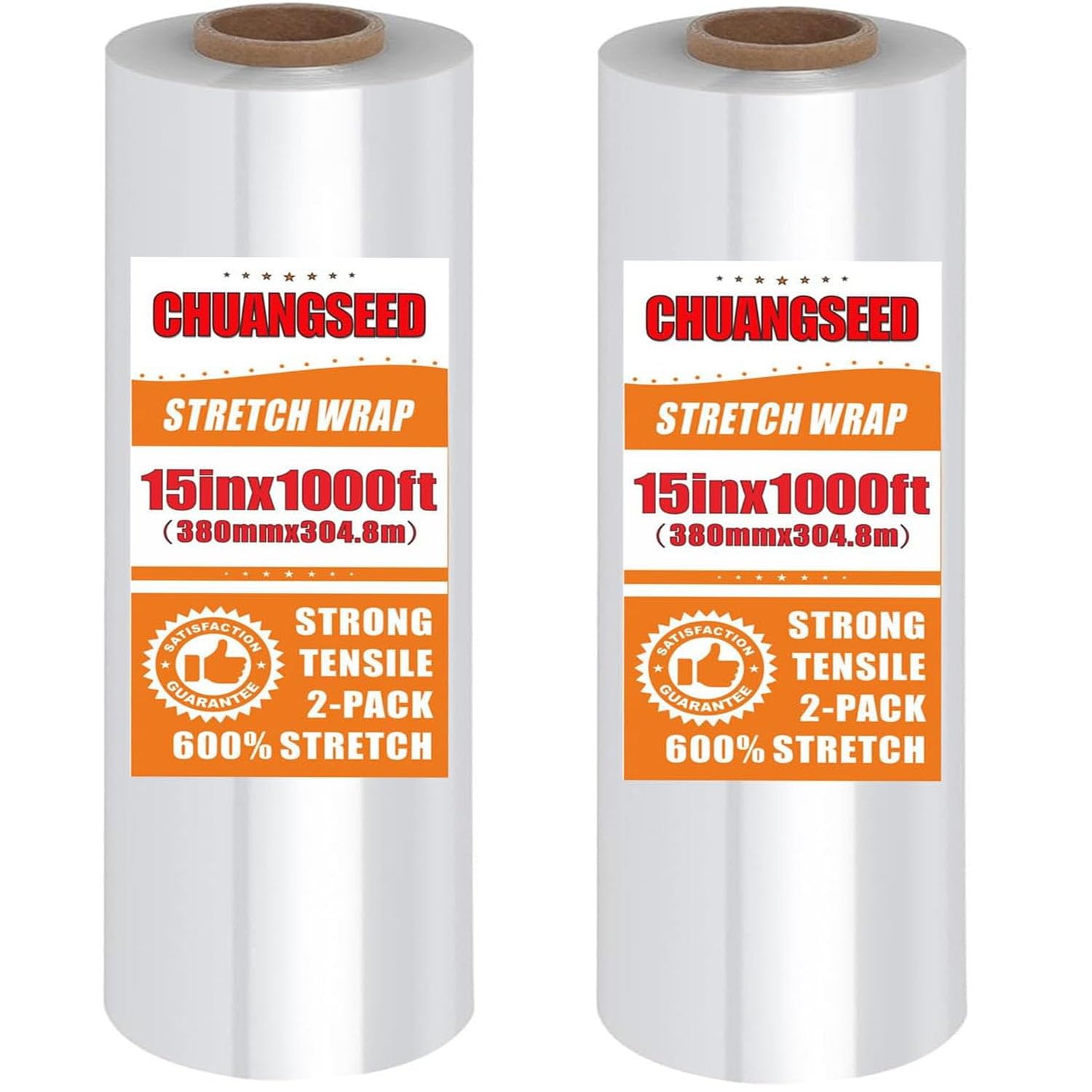 Snapklik.com : 2-Pack Stretch Wrap Stretch Film Roll,1000ft X 15Inch X ...