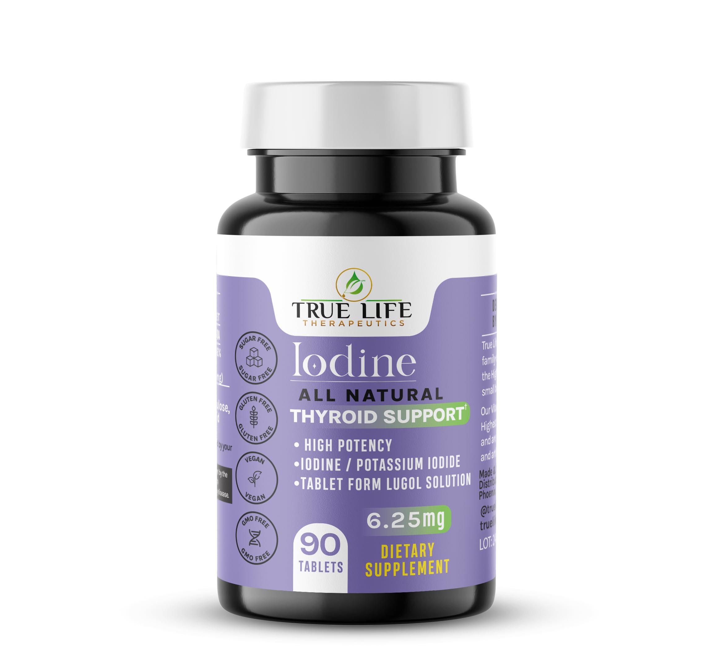 Amazon.com: Lugol's Iodine Tablets 6.25mg x 90 ct - Reddish Brown ...