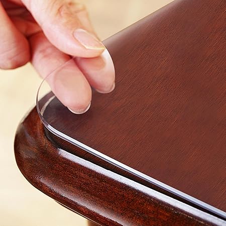 Amazon.com: Leffora Custom 1.5mm Thick Crystal Clear Table Cover ...