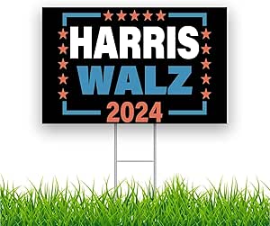 Amazon.com : Harris Walz 2024 Yard Sign Harris Waltz For President Yard ...