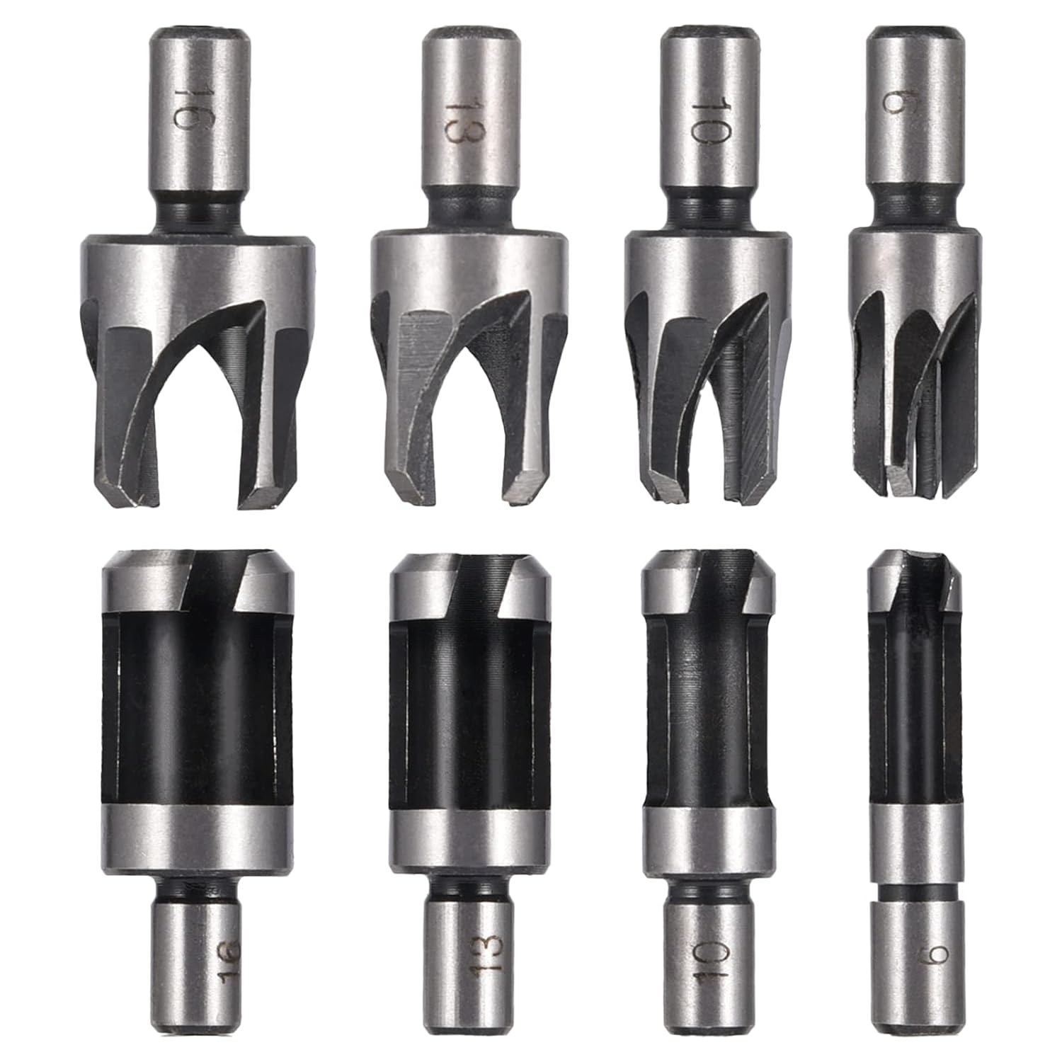 Eagles 8pcs 5/8" 1/2" 3/8" 1/4" Carbon Steel Wood Plug Cutter Set ...