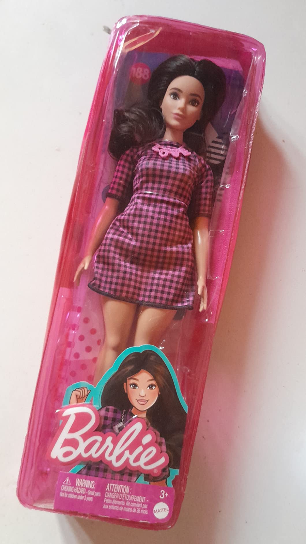 Barbie Fashionistas Doll #188, Curvy, Black Hair, Pink & Black ...