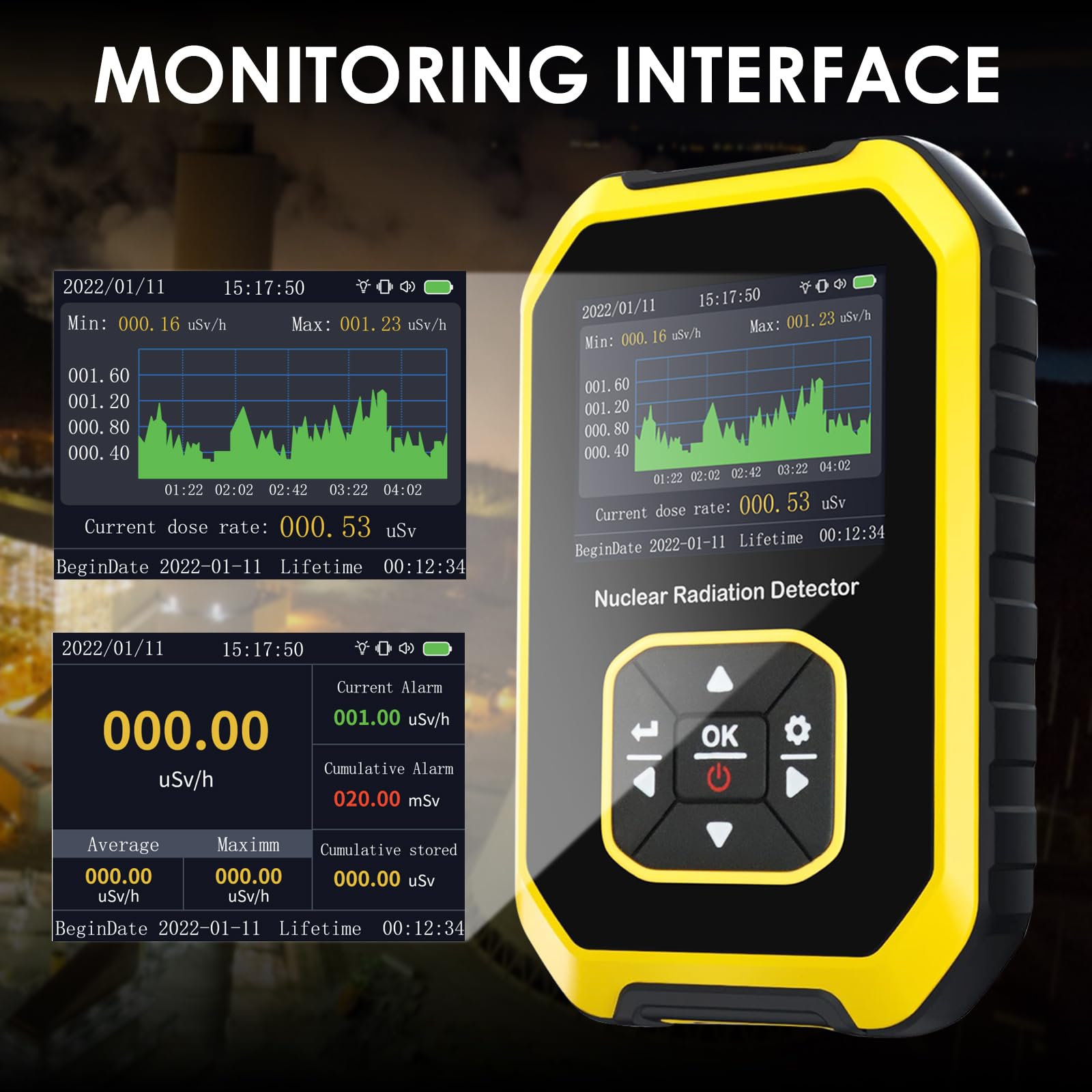 Snapklik.com : Geiger Counter Nuclear Radiation Detector,Handheld Radiation Dosimeter